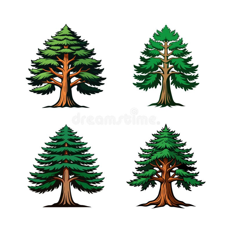 Impressive Hemlock Tree Vector Design Stock Vector - Illustration of ...