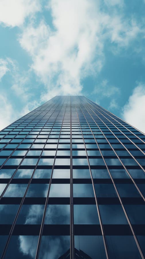 Impressive High Rise Office Building with Numerous Windows Stock Image ...