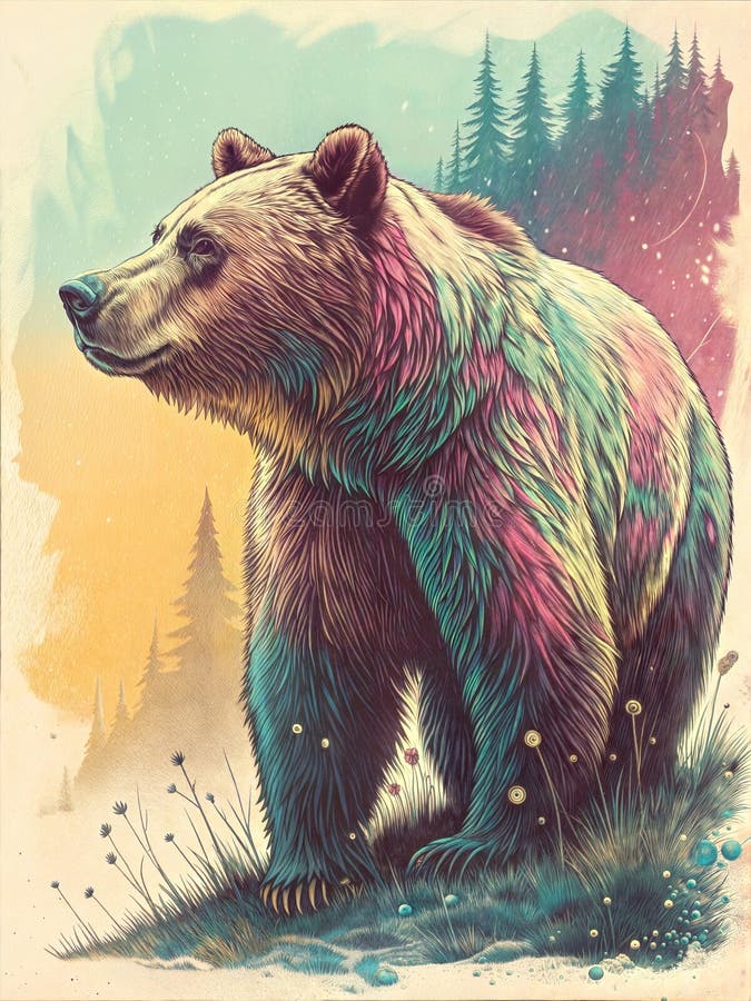 Impressive and Hyper-detailed Illustration in a Risograph Print ...