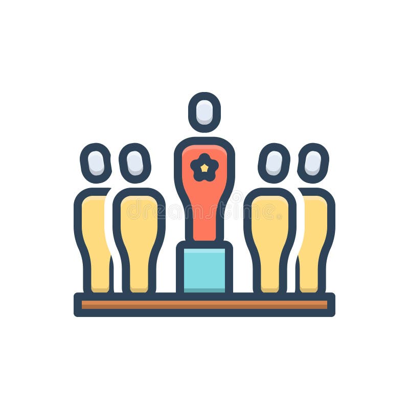 Color Illustration Icon for Impressive, Powerful and Influential Stock ...
