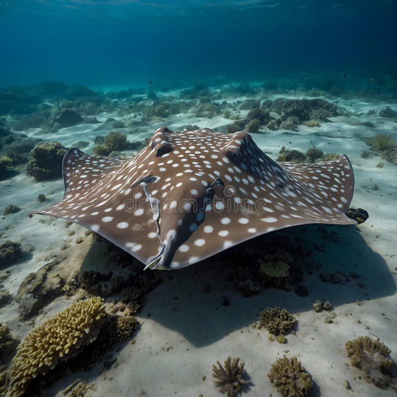 Polka Dot Stingray Blending Seamlessly with the Riverbed Using Its ...