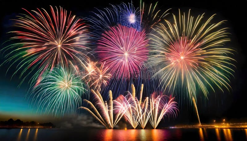 Sparkling Night: the Magnificent Fireworks Display on New Year S Eve ...