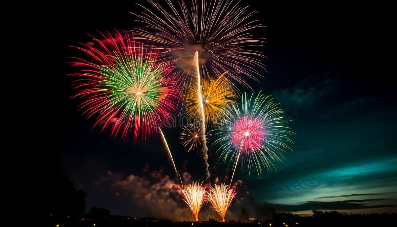 Sparkling Night: the Magnificent Fireworks Display on New Year S Eve ...