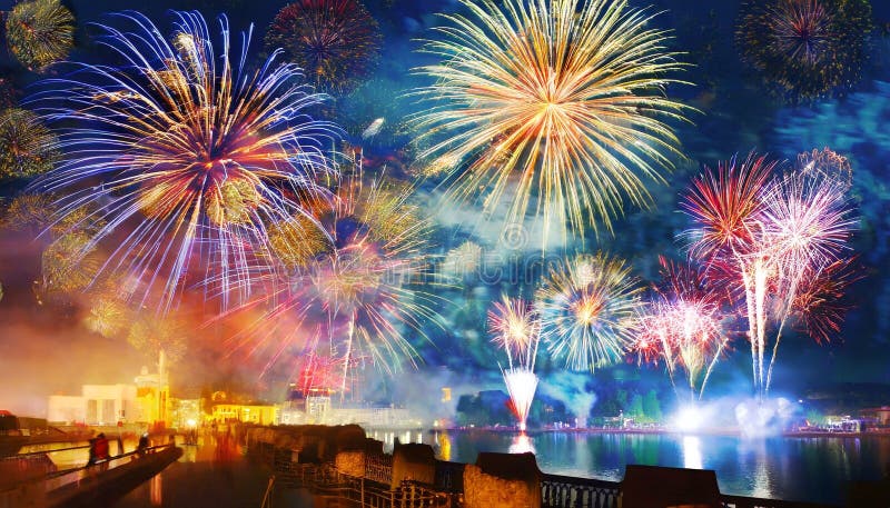 Sparkling Night: the Magnificent Fireworks Display on New Year S Eve ...