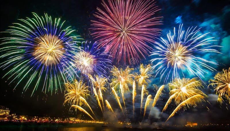 Sparkling Night: the Magnificent Fireworks Display on New Year S Eve ...