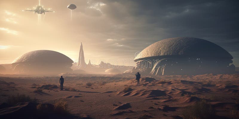 Impressive Landscape on a Distant Planet Stock Image - Image of ...