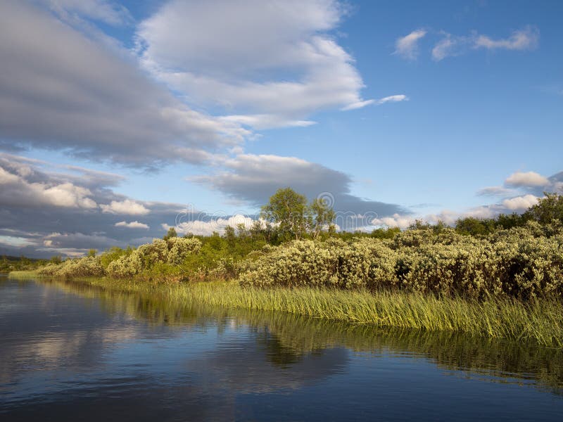 Impressive Landscape with River Stock Photo - Image of water ...