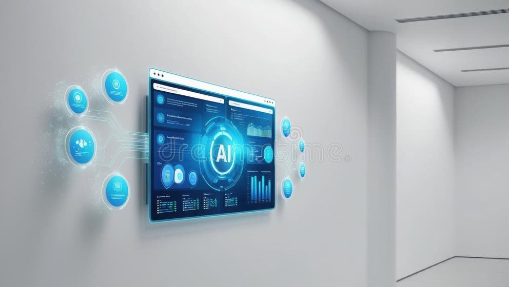 Impressive Large Screen Showcasing Dynamic Digital Interface with ...