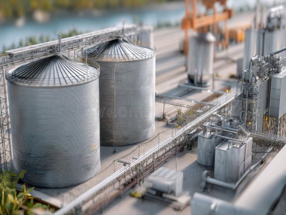 Innovative Biomass Power Complex Model Showcasing Sustainable Energy ...