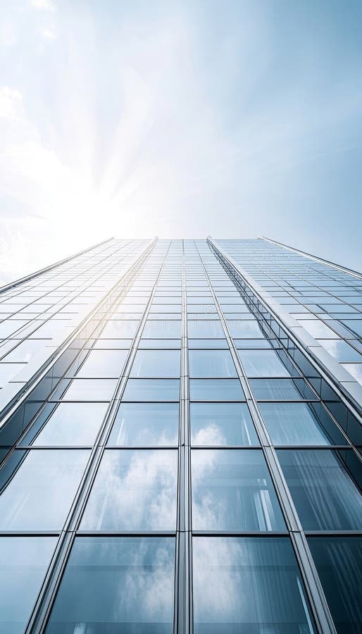 Impressive Modern Structure with Uniform Glass Facade Creating Stunning ...