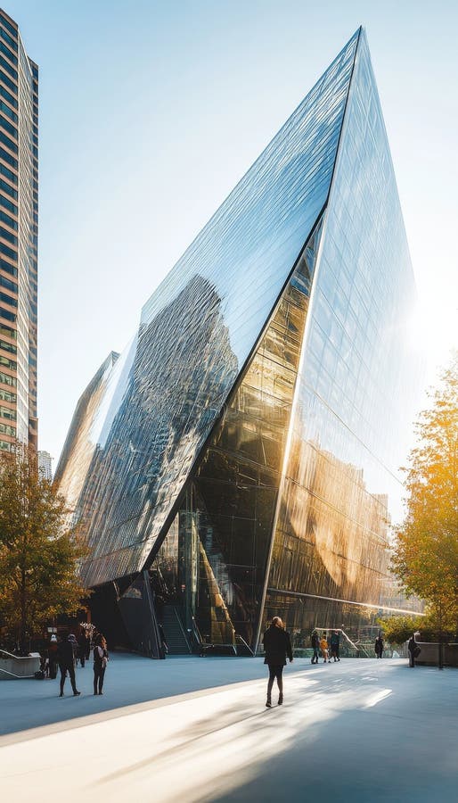 Impressive Modern Structure with Uniform Glass Facade Creating Stunning ...