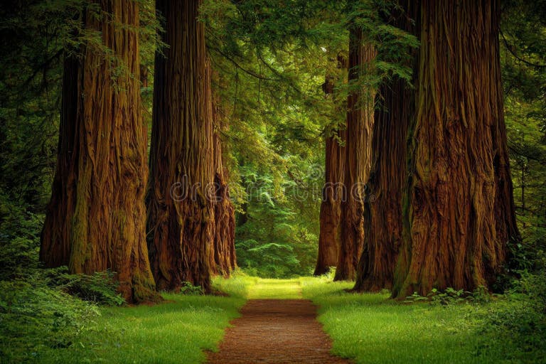 An Impressive Natural Tunnel is Created by the Towering Trunks of a ...