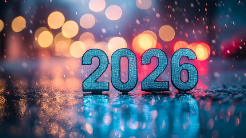 An Impressive 2026 New Year Idea Featuring Neon Typography and a ...