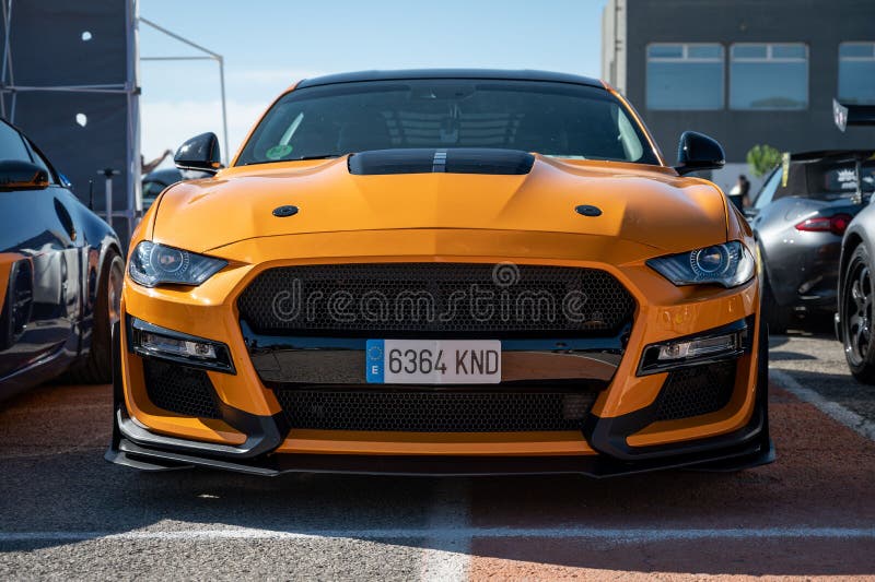 Impressive Orange Ford Mustang Parked at an Exhibition Editorial Image ...