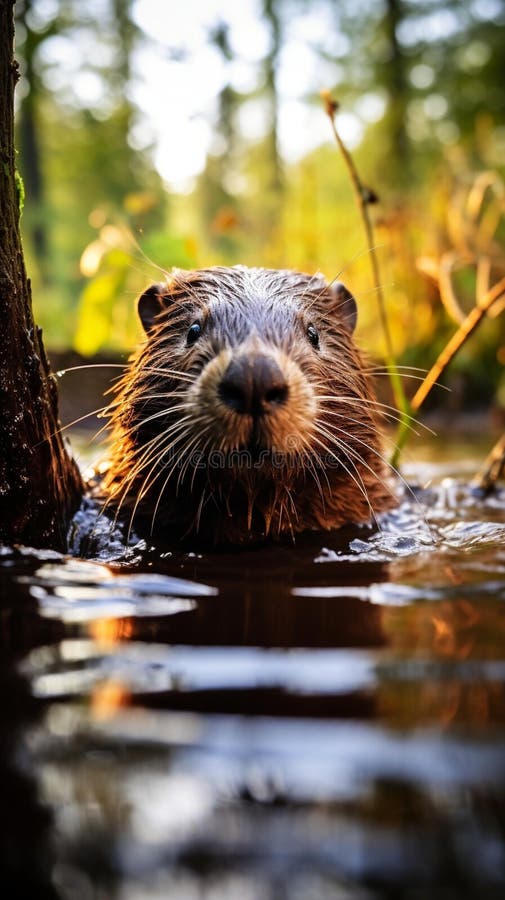 An Impressive Photo of a Beaver Building a Dam, Highlighting Its ...