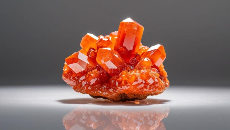 Orange Mineral Crystal - a Natural Masterpiece Stock Illustration ...