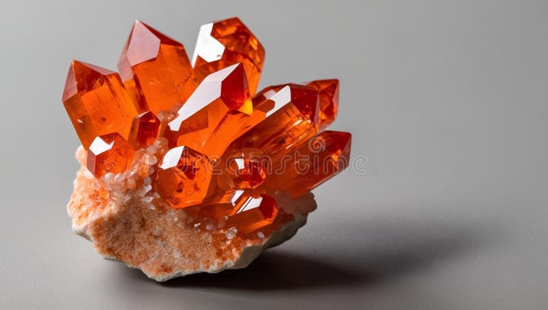 Orange Mineral Crystal - a Natural Masterpiece Stock Illustration ...