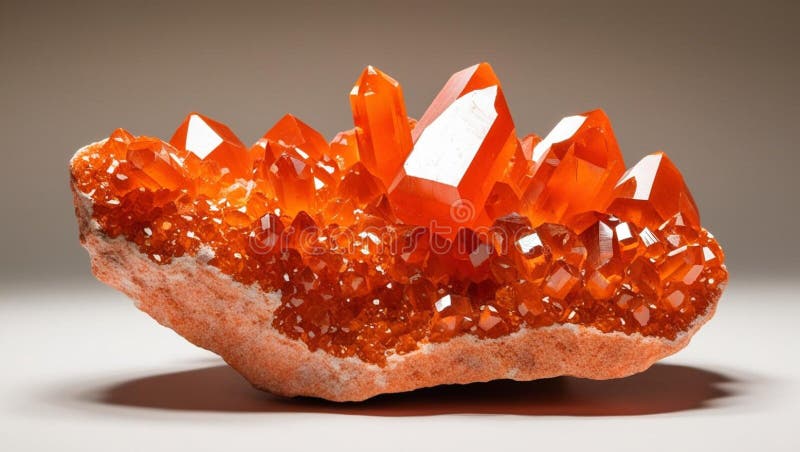 Orange Mineral Crystal - a Natural Masterpiece Stock Illustration ...