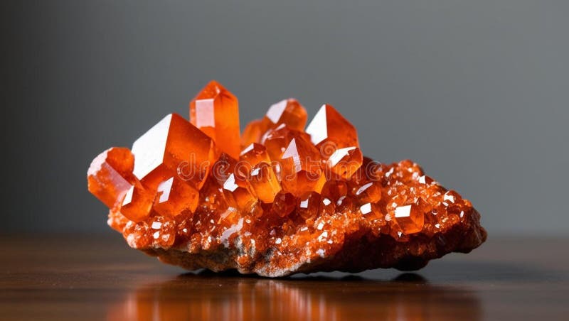 Orange Mineral Crystal - a Natural Masterpiece Stock Illustration ...