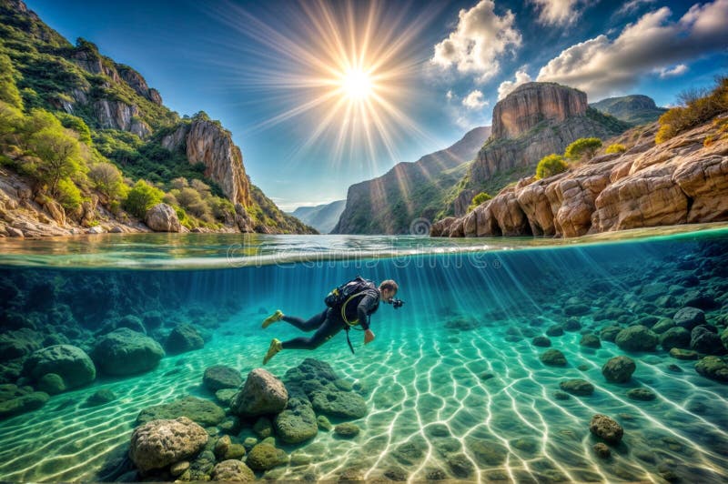 An Impressive Photorealistic Image of, in Which a Diver Appears ...