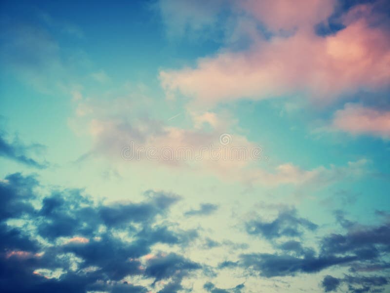 Impressive Sunset Clouds Background Stock Image - Image of impressive ...