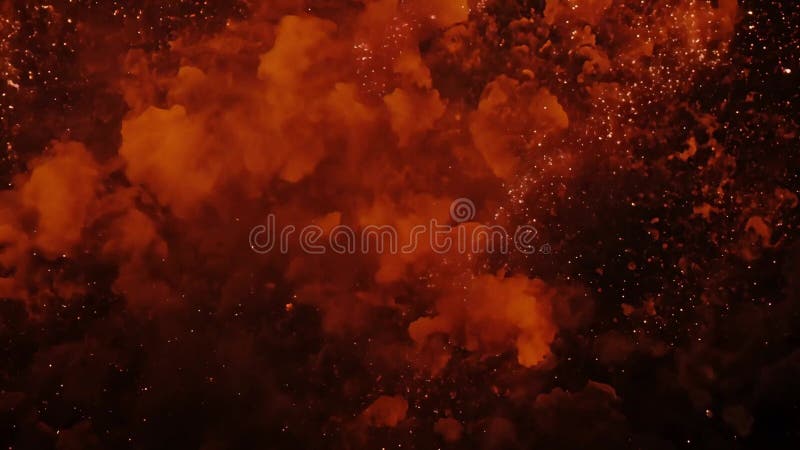 An Impressive and Powerful Explosion of Fire and Light Stock Footage ...