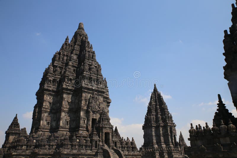 The Impressive Prambanan Hindu Temple Complex Stock Image - Image of ...