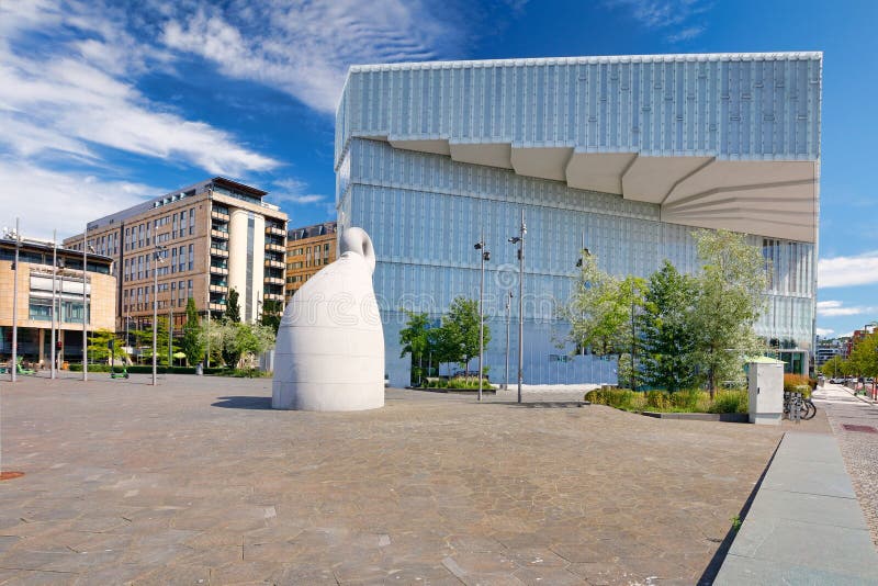 The Public Library of Oslo, Norway Stock Photo - Image of landmark ...