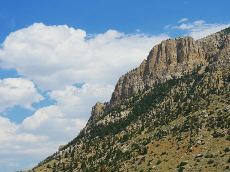 Rock and Geologic Formations at Teh Peak of a High Mountain in Wyoming ...