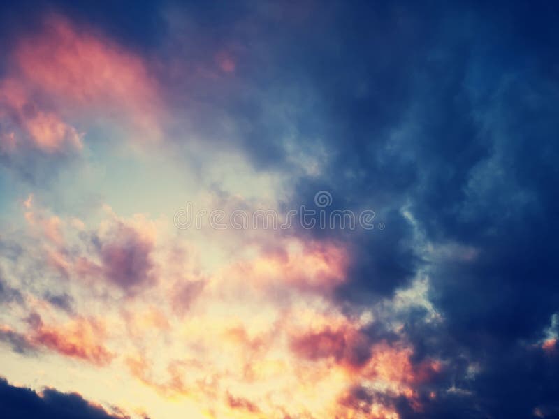 Impressive Sunset Clouds Background Stock Image - Image of clouds, dark ...