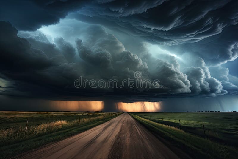 Supercell Thunderstorm Stock Illustrations – 406 Supercell Thunderstorm ...