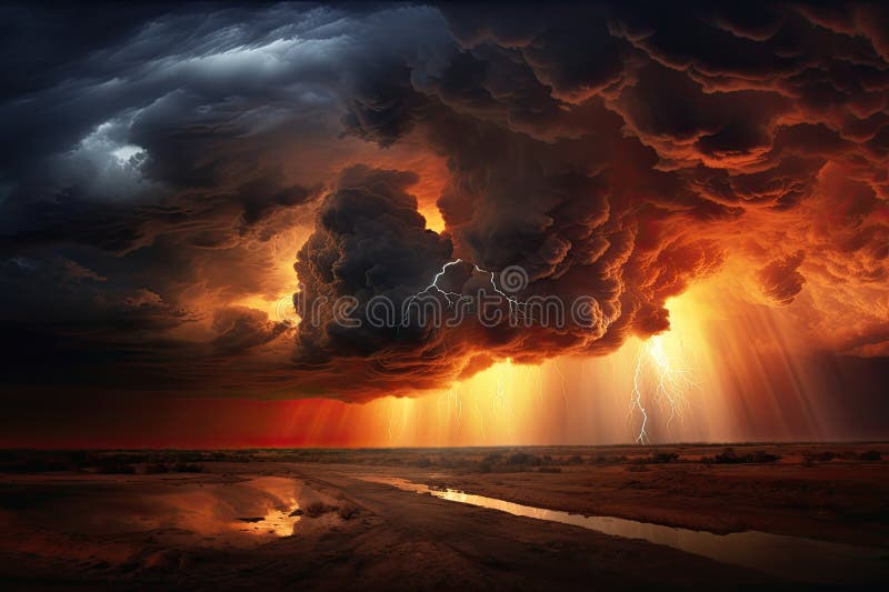 Supercell Thunderstorm Stock Illustrations – 406 Supercell Thunderstorm ...