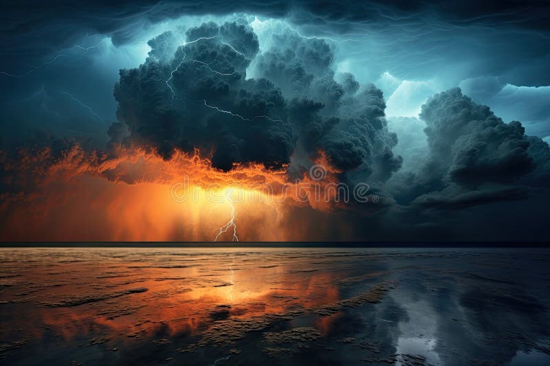 Supercell Thunderstorm Stock Illustrations – 406 Supercell Thunderstorm ...