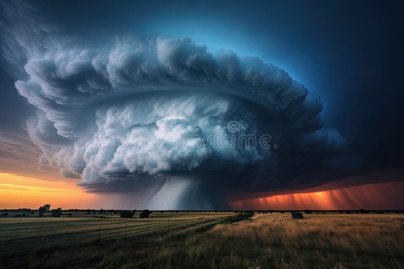 Supercell Thunderstorm Stock Illustrations – 406 Supercell Thunderstorm ...