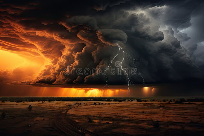 Supercell Thunderstorm Stock Illustrations – 406 Supercell Thunderstorm ...