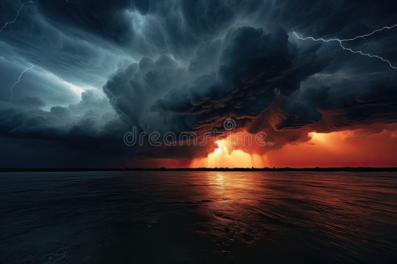 Supercell Thunderstorm Stock Illustrations – 406 Supercell Thunderstorm ...
