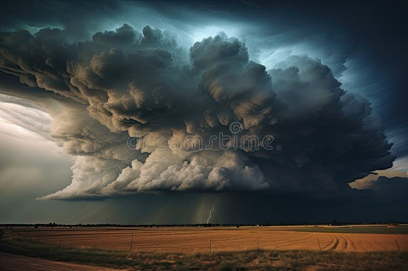 Supercell Thunderstorm Stock Illustrations – 406 Supercell Thunderstorm ...