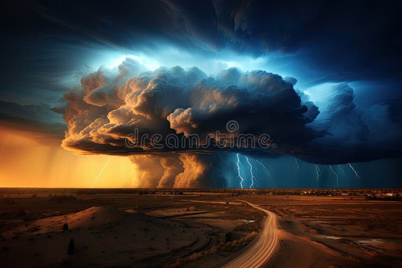 Supercell Thunderstorm Stock Illustrations – 406 Supercell Thunderstorm ...