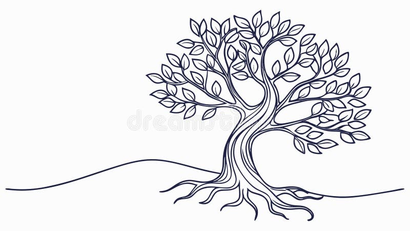 Ancient Twisted Tree Vector Illustration, Wisdom, Resilience, Nature ...