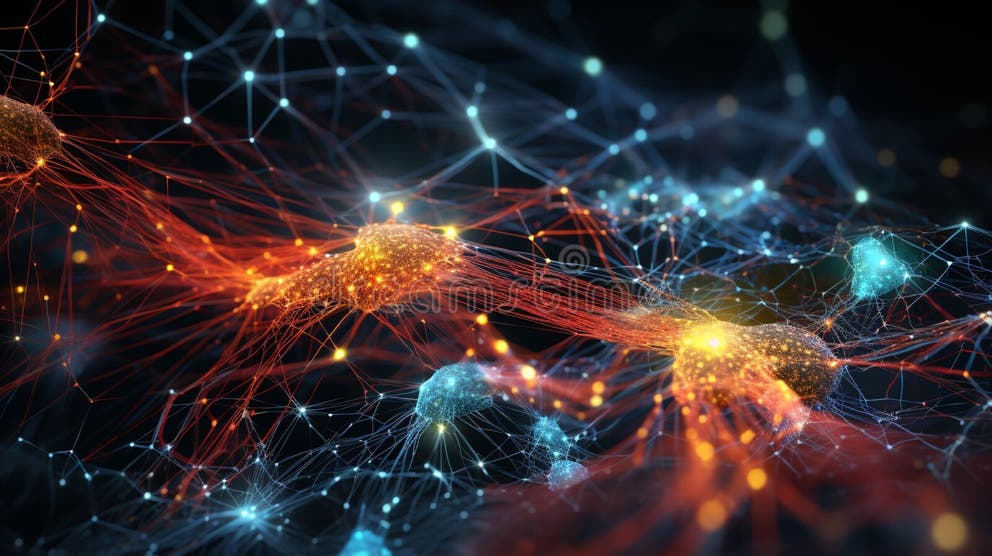 An Impressive Visualization of a Neural Network in Operation, with Colorful Interconnected Nodes ...