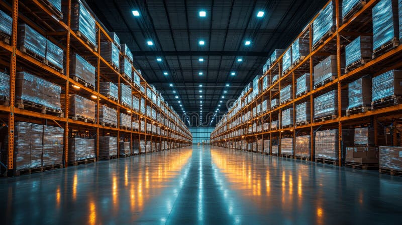 Impressive Warehouse Interior Showcasing Organized Storage and ...