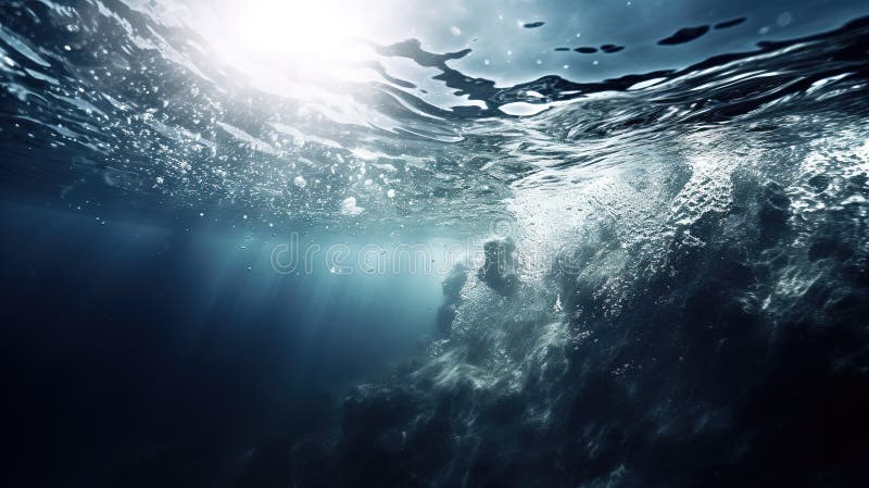 An Impressive Water Wallpaper Under the Surface View, Ai Generated ...