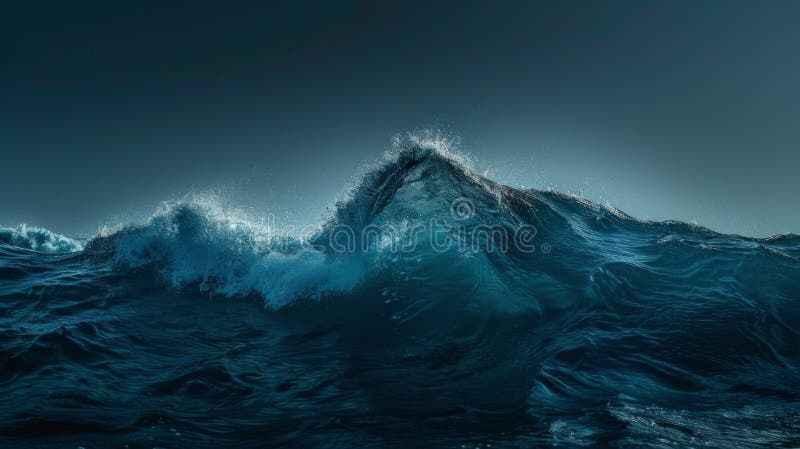 An Impressive Wave Rises Dramatically, Showcasing Its Strength Against ...