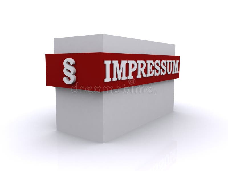 Das impressum stock abbildung. Illustration von informationen - 50542407