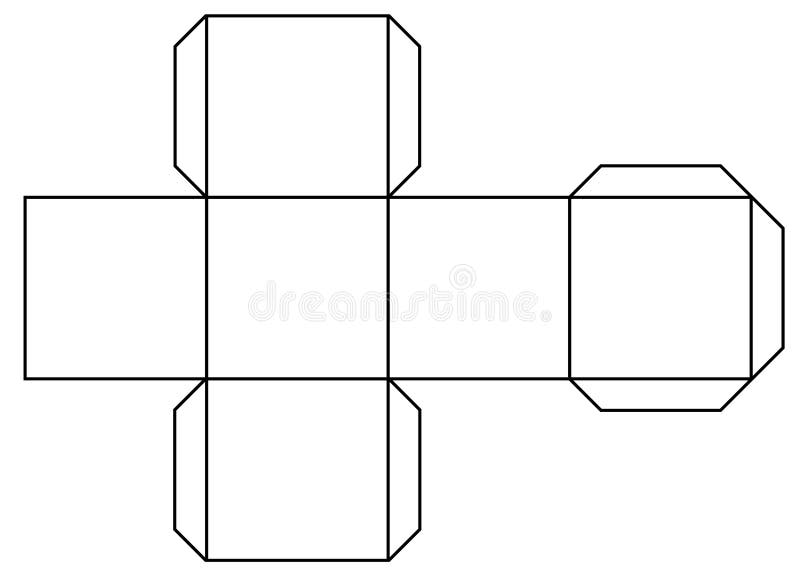 Imprima un cubo stock de ilustración. Ilustración de imprimible - 14390364