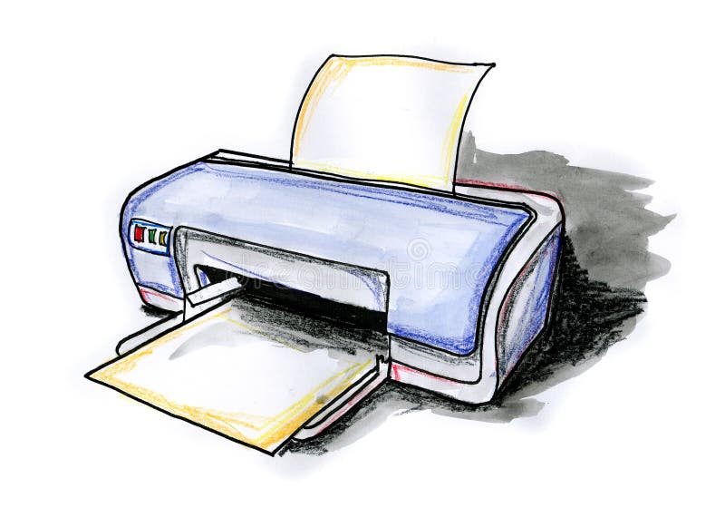 Imprimante illustration de vecteur. Illustration du vecteur - 2078673