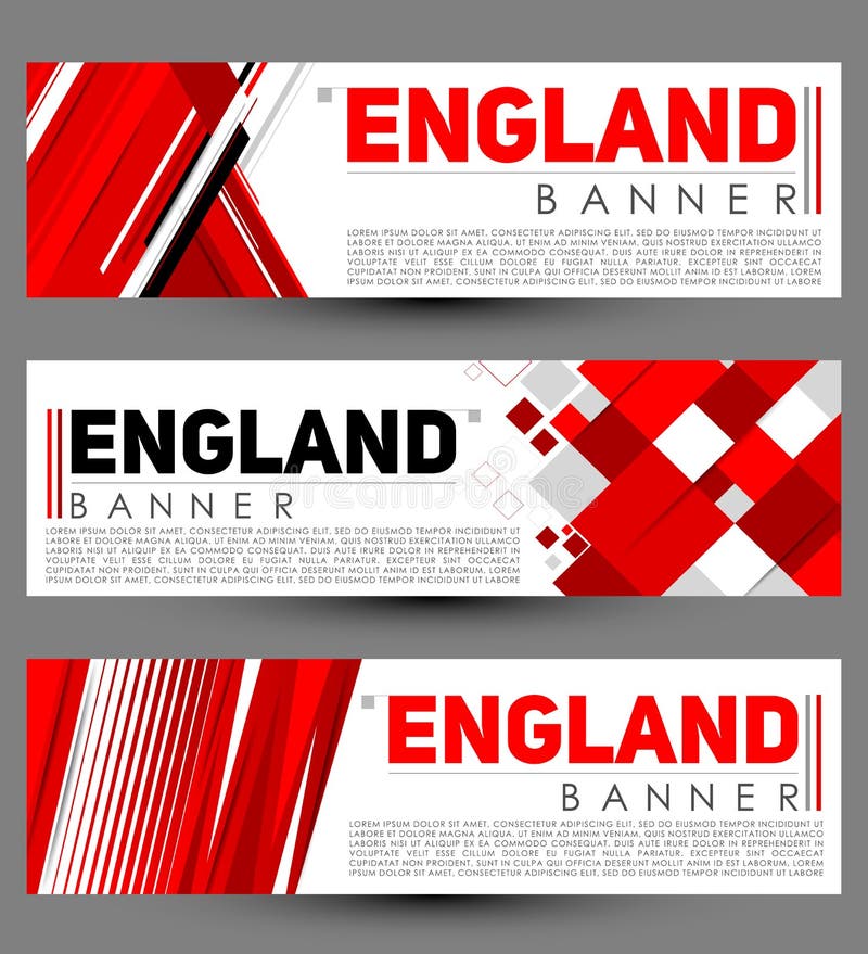 England Modern Banner Template Vector Set Design Stock Vector ...