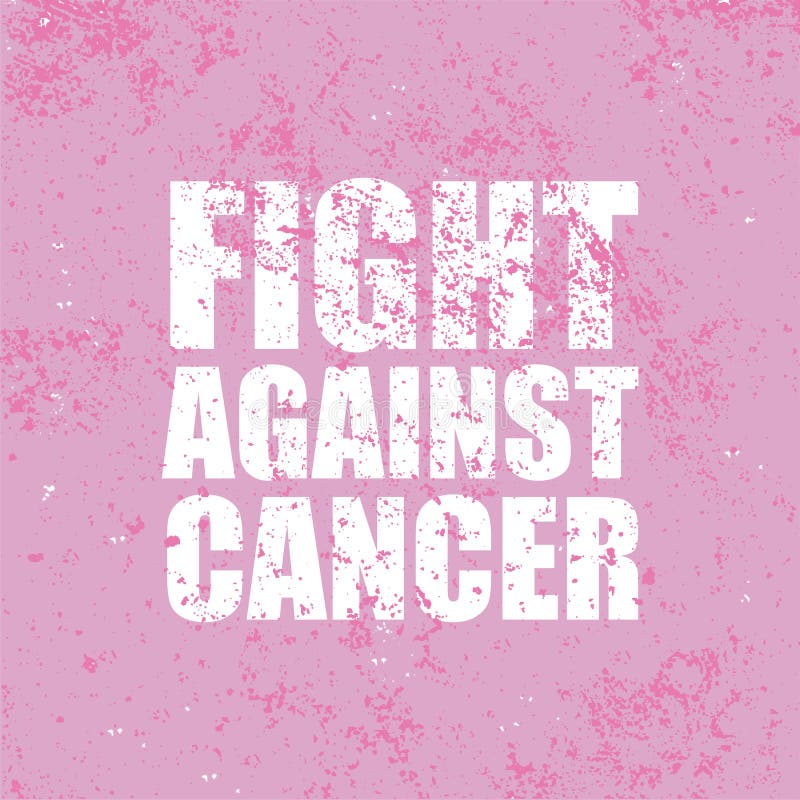 Fight Against Cancer with Handprint. Illustration Stock Vector ...