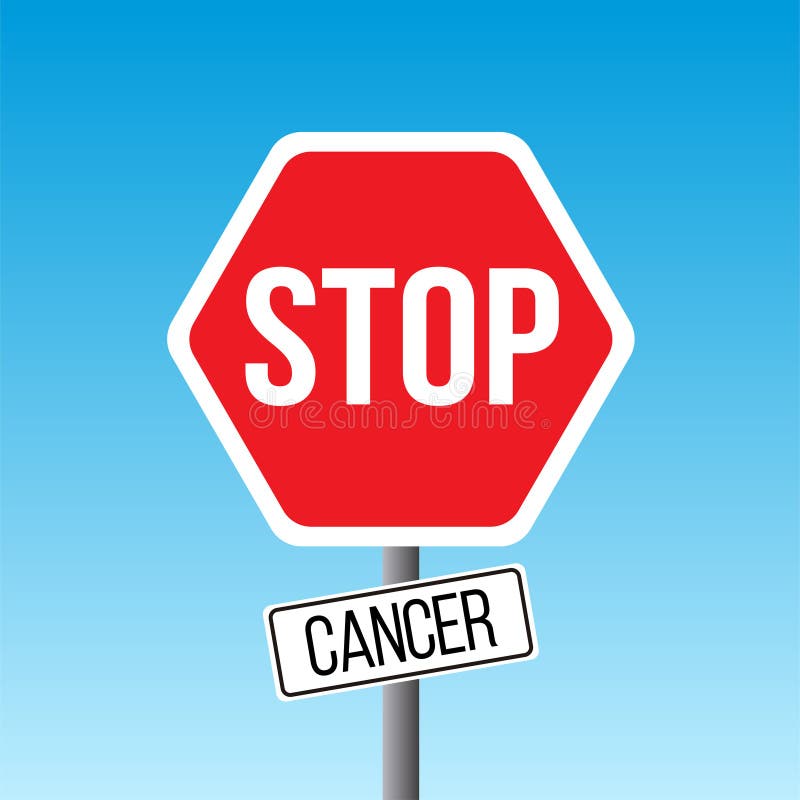 Stop cancer by prevention stock illustration. Illustration of prevent ...