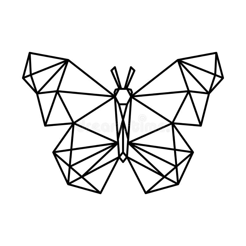 Low Poly Butterfly Illustration Design Stock Vector - Illustration of ...
